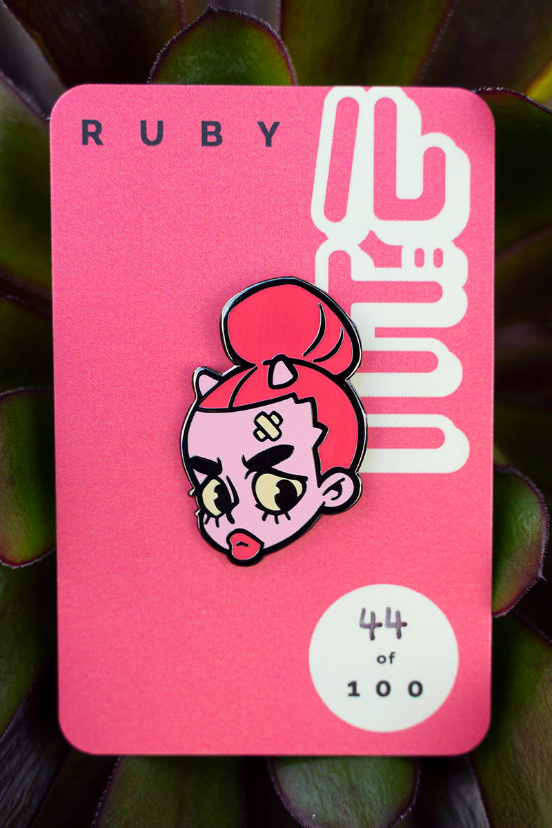 'RUBY' Limited Edition Enamel Pin by Stacey Robson – CHROMA